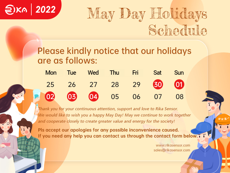 May Day Holidays Schedule, Hunan Rika Electronic Tech Co.,ltd